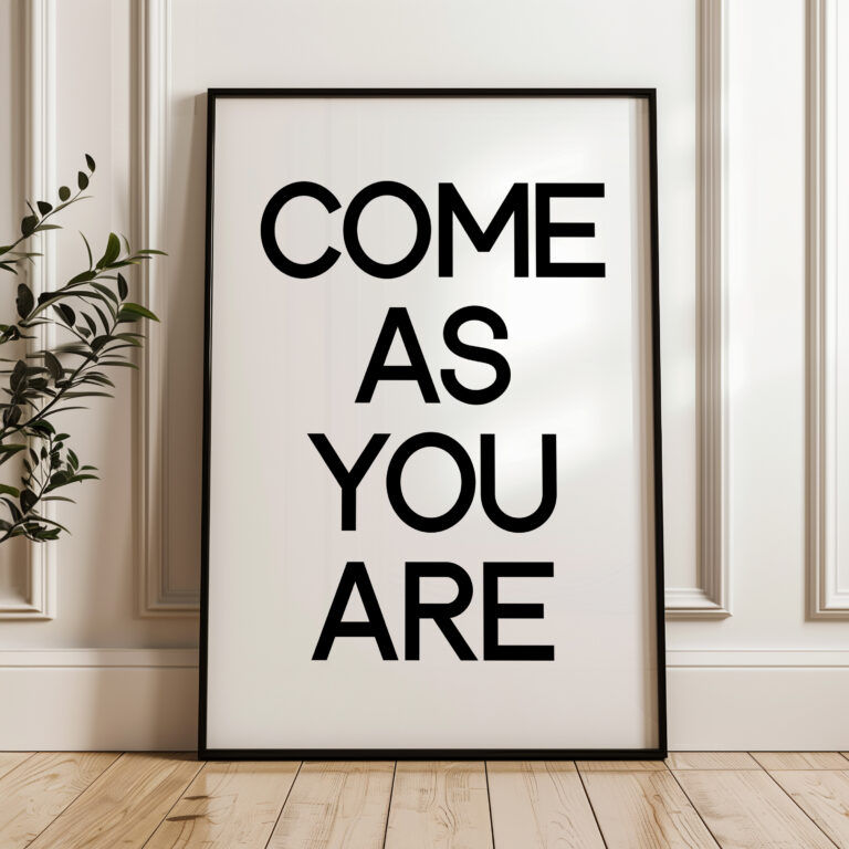Come As You Are Minimalist Art Print - Minimalist Wall Decor - Black ...