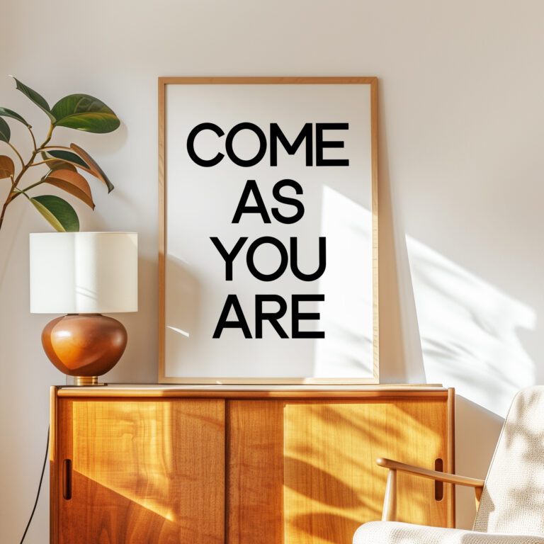 Come As You Are Minimalist Art Print - Minimalist Wall Decor - Black ...